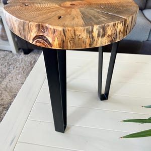 Live Edge Pine Table, Stool, Stand - Etsy