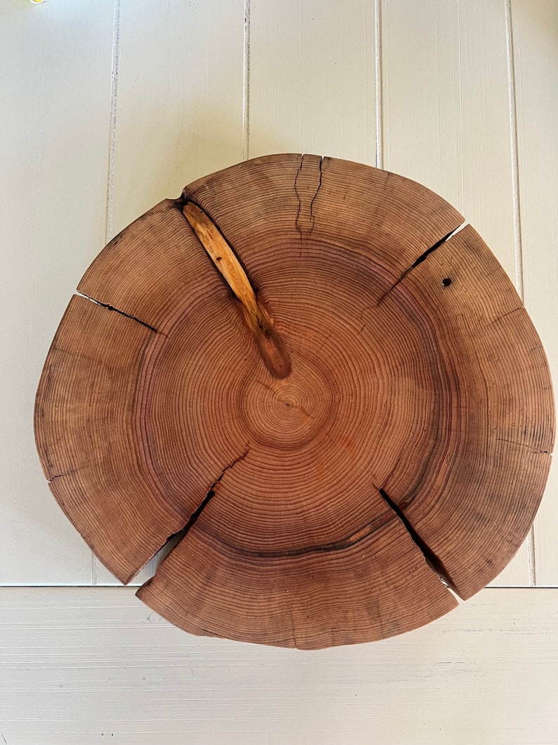 Live Edge Thick Cedar Round , Trivet, Board, Cake Stand, Centerpiece ...