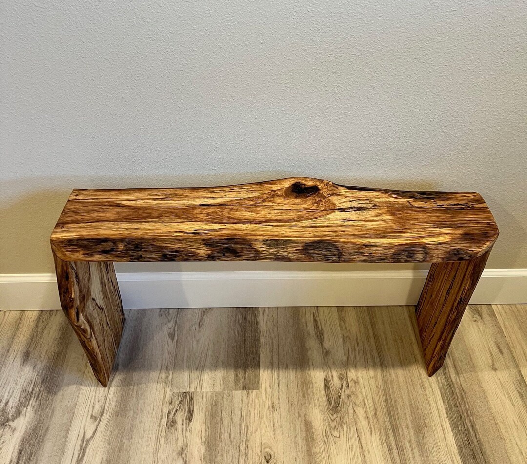 Live Edge Spalted Maple Bench, Rustic, Rare Find - Etsy