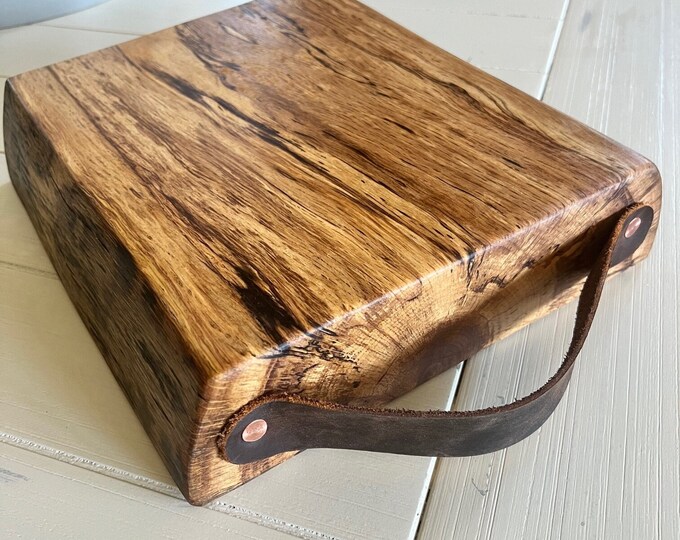 Spalted Maple Chopping Block, Live Edge Board, Rare Find, Unique ...