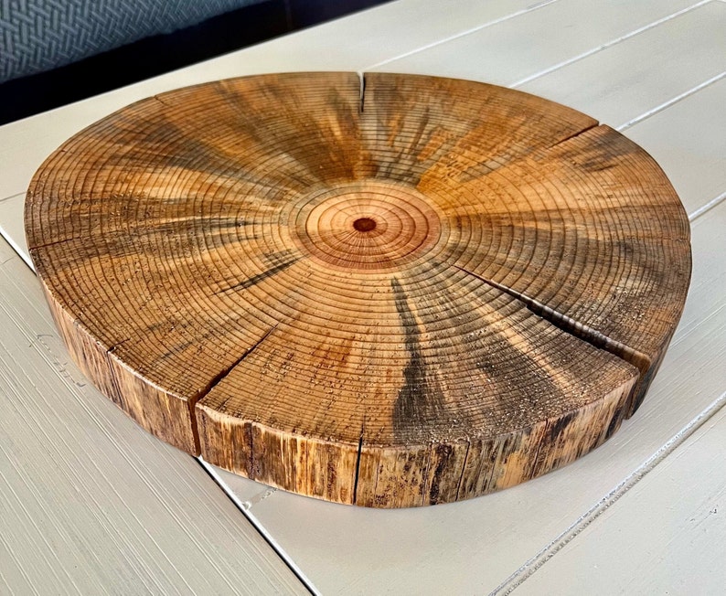 Live Edge Denim Pine Round, Trivet, Board, Cake Stand, Centerpiece ...