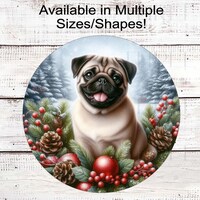 Merry Woofmas Sign, Christmas Sign, Dog Wreath Sign, Wreath Attachment ...