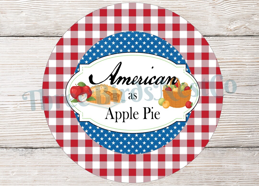 Patriotic Wreath Sign: American Apple Pie, 4th of July Decor - Etsy