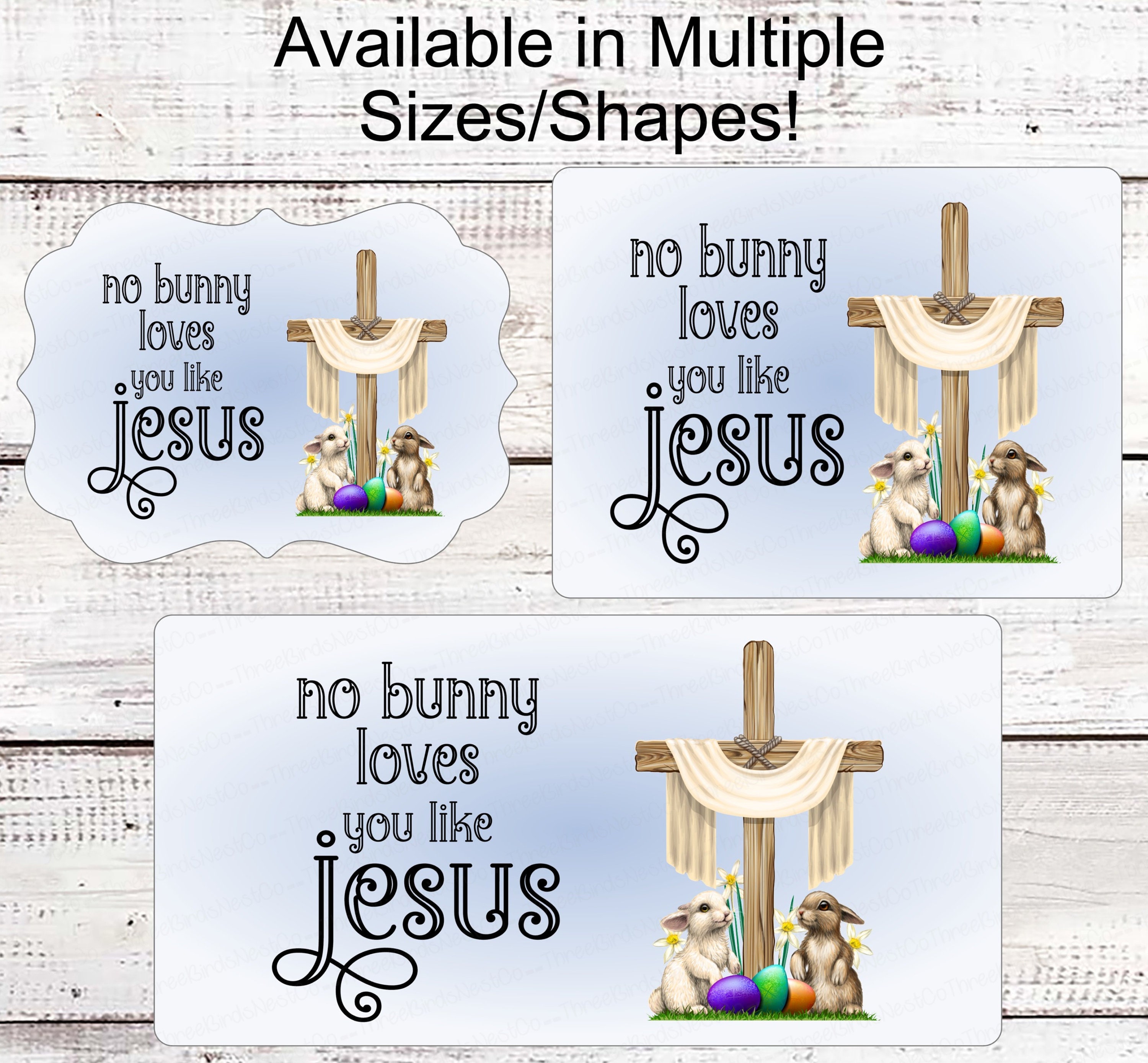 No Bunny Loves You Like Jesus Sign He is Risen Wreath Sign | Etsy
