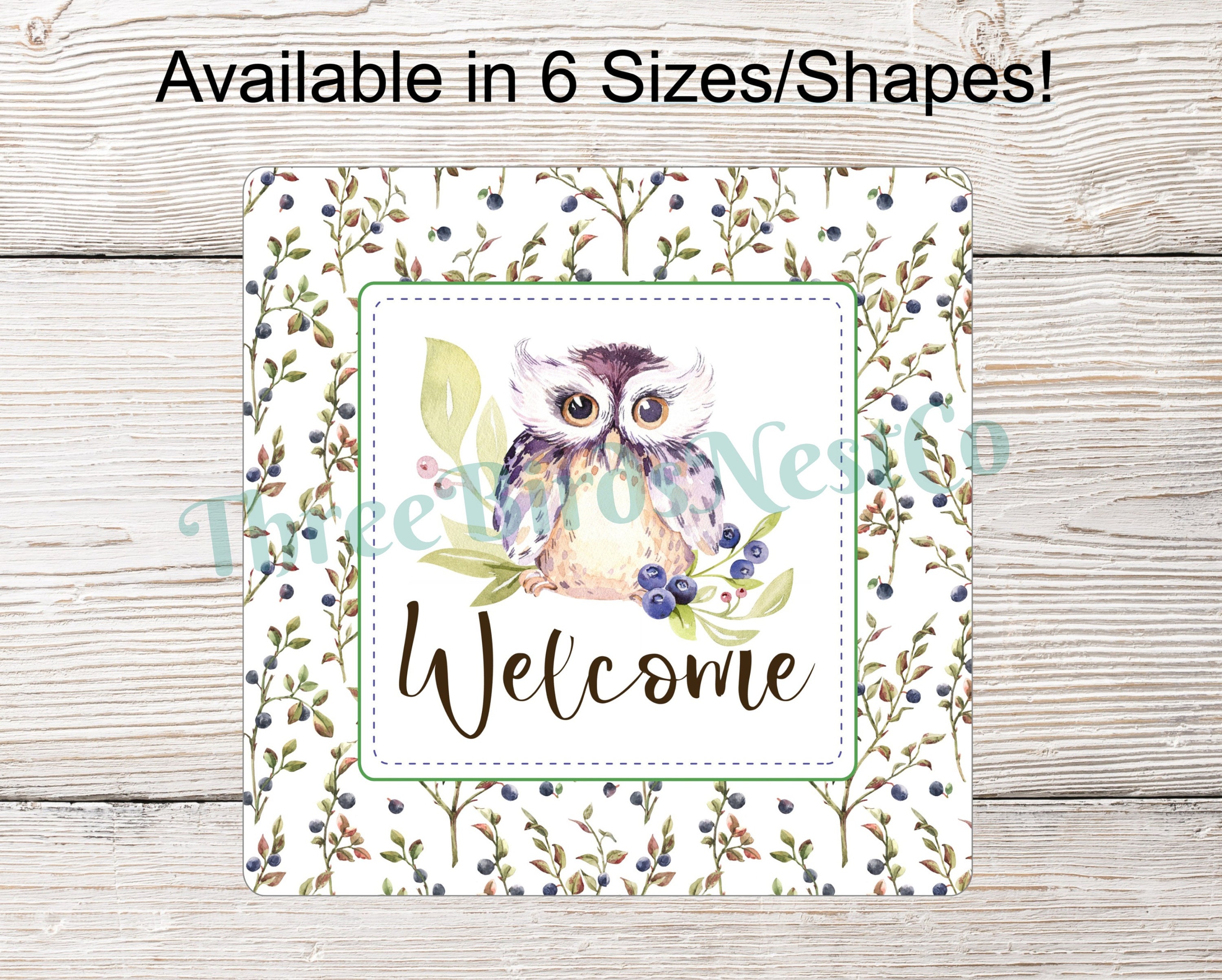 Welcome Wreath Sign Owl Sign Owl Welcome Owl Wreath | Etsy