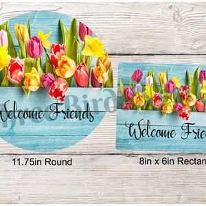 Welcome Wreath Sign - Tulip Sign - Tulips Wreath - Tulip Wreath ...
