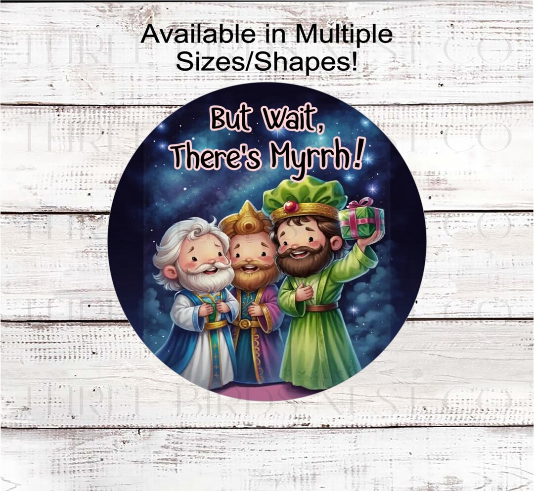 Nativity Wreath Signs, Funny Christmas, Myrrh Joke, Religious Gifts ...