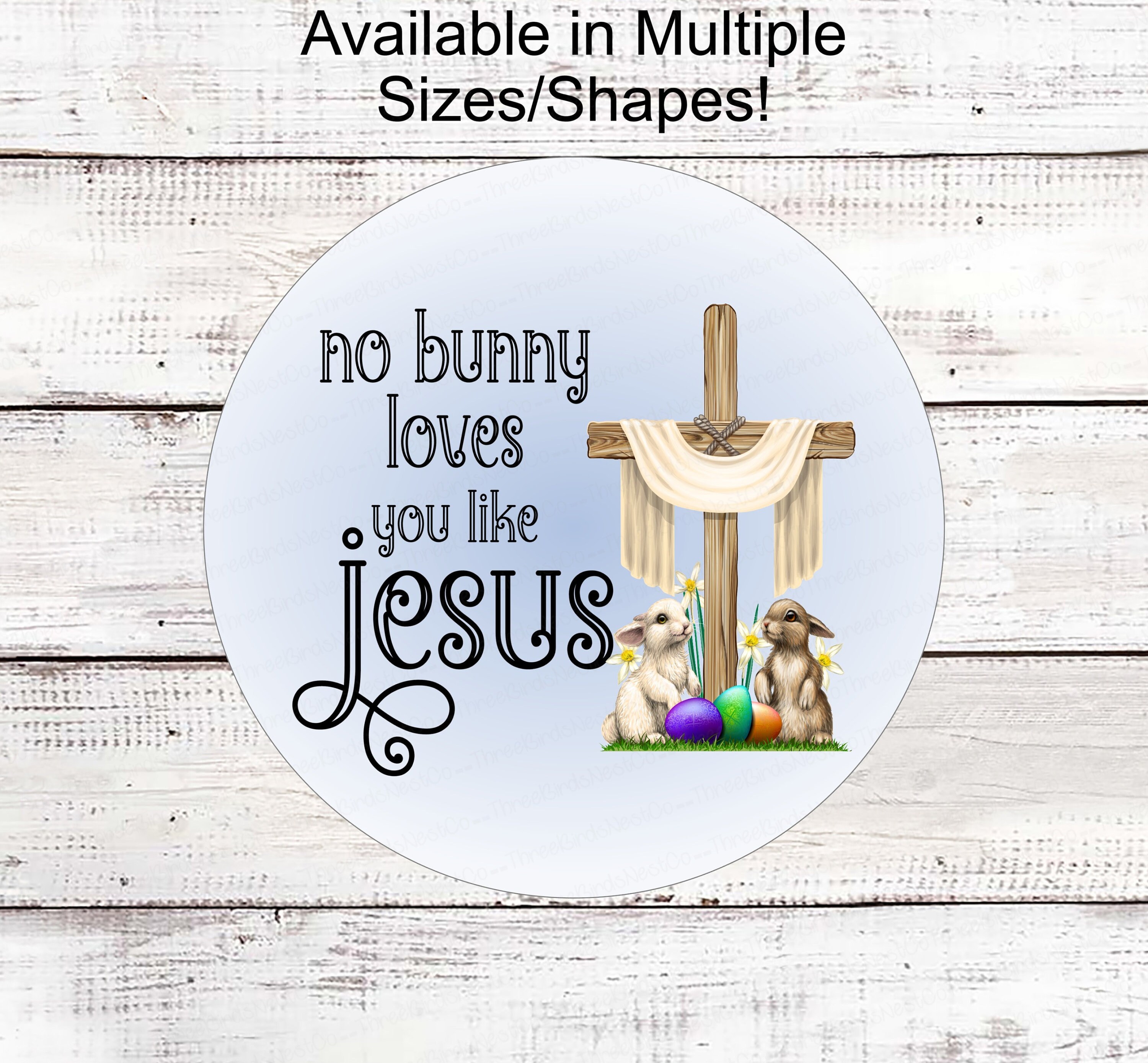 No Bunny Loves You Like Jesus Sign He is Risen Wreath Sign | Etsy España