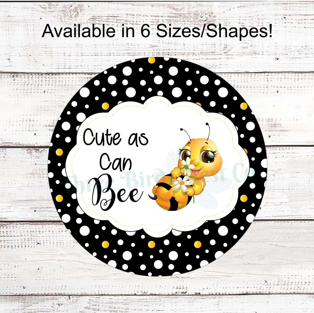 Cute as Can Bee Wreath Sign, Polka Dots Decor- EV133 - Etsy