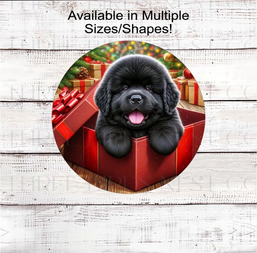 Black Newfoundland Dog Wreath Sign Everyday Wreath Sign Newfie Dog ...