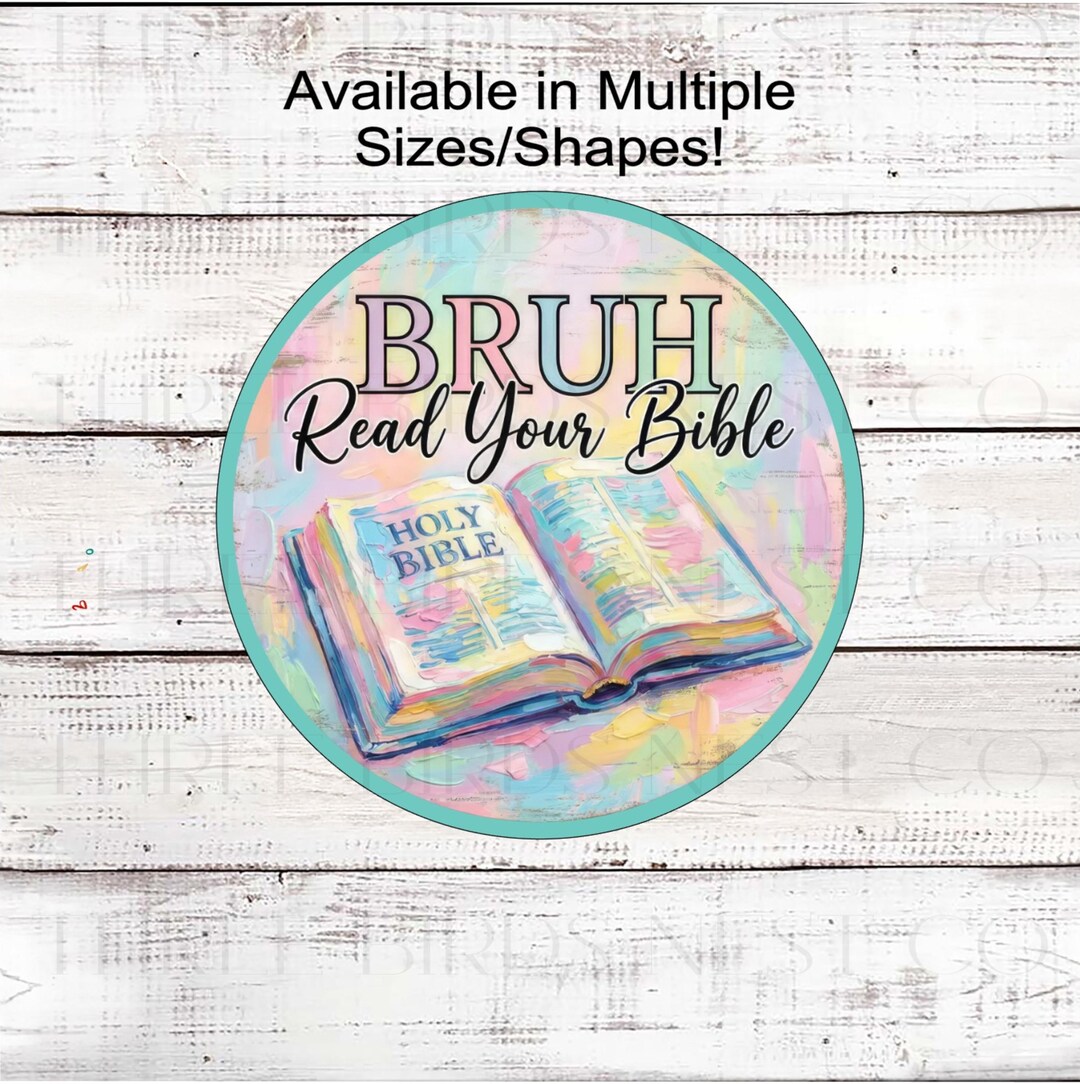 Religious Wreath Signs, Bruh Read Your Bible- IR2400 - Etsy