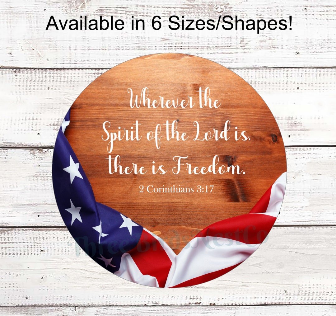Patriotic Wreath Sign, Bible Scripture, Christian Gifts- PH584 - Etsy