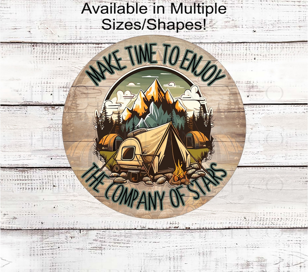 Under the Stars Camping Wreath Signs - Camping Lover - Tent Camping ...