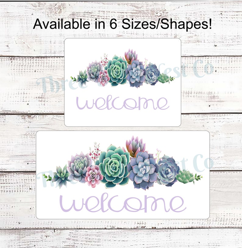 Succulents Sign Custom Succulents Sign Welcome Wreath Sign - Etsy