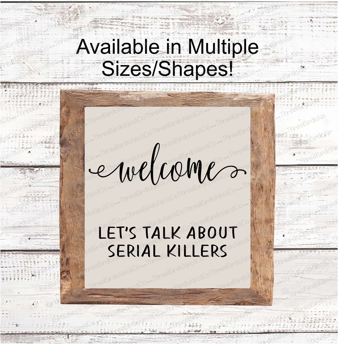 Welcome Wreath Sign Everyday Wreath Serial Killer Sign | Etsy