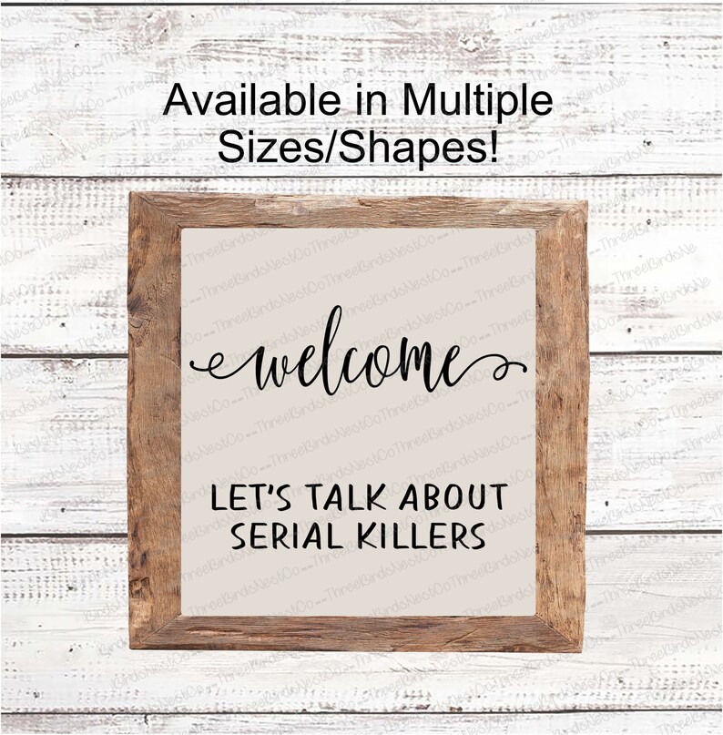 Welcome Wreath Sign Everyday Wreath Serial Killer Sign - Etsy