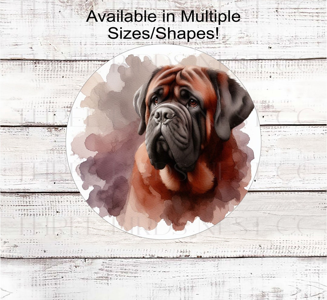 Mastiff Dog Wreath Sign - Everyday Wreath Sign - Dog Lover - Pet Signs ...