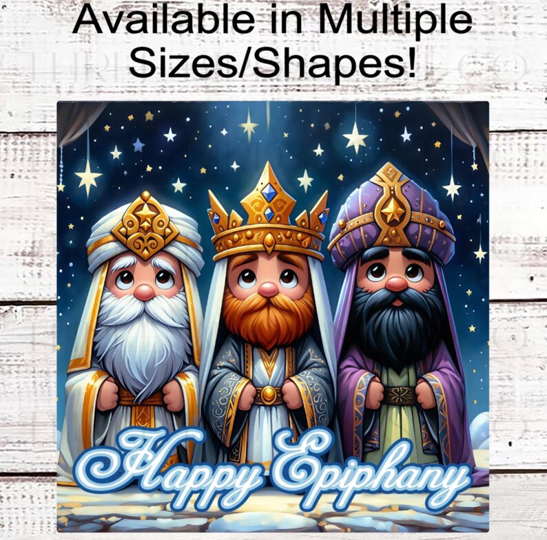 Nativity Wreath Signs, Three Kings Day, Wise Men, Happy Epiphany ...