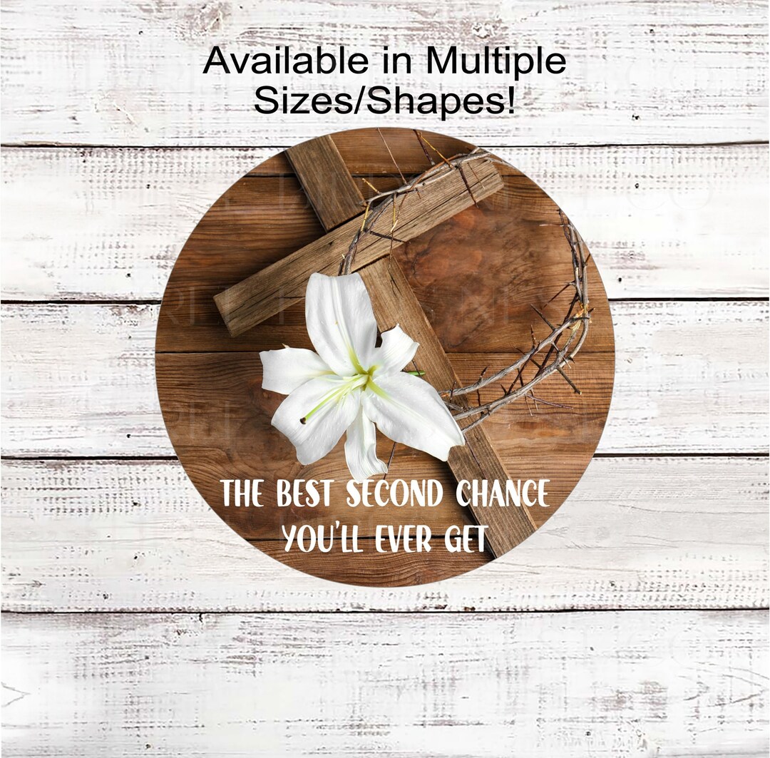 He is Risen Wreath Sign the Best Second Chance Born Again Easter Wreath ...