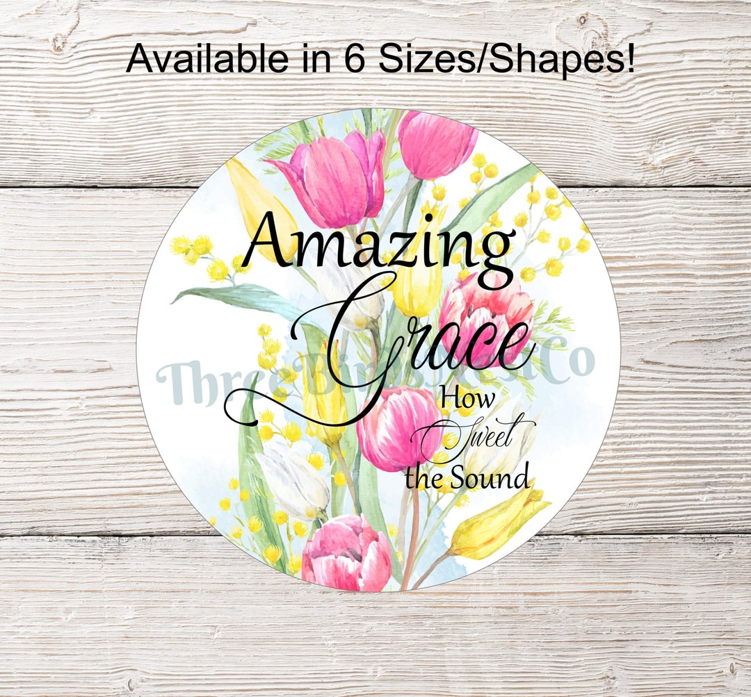 Amazing Grace Sign - Welcome Wreath Sign - Tulip Sign - Tulip Wreath ...