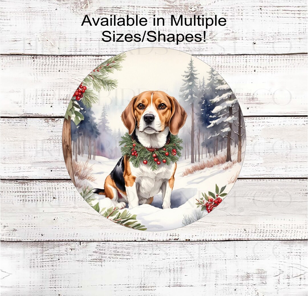 Christmas Dog Wreath Sign, Beagle Lover- PA1191 - Etsy