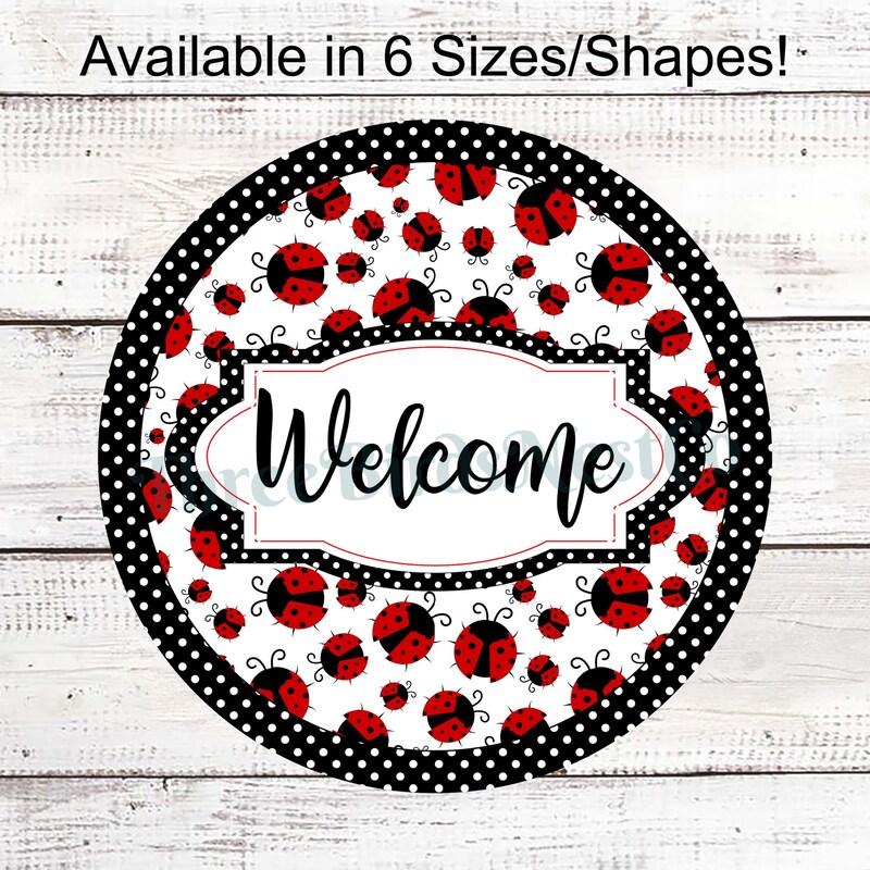Ladybug Welcome Sign - Etsy