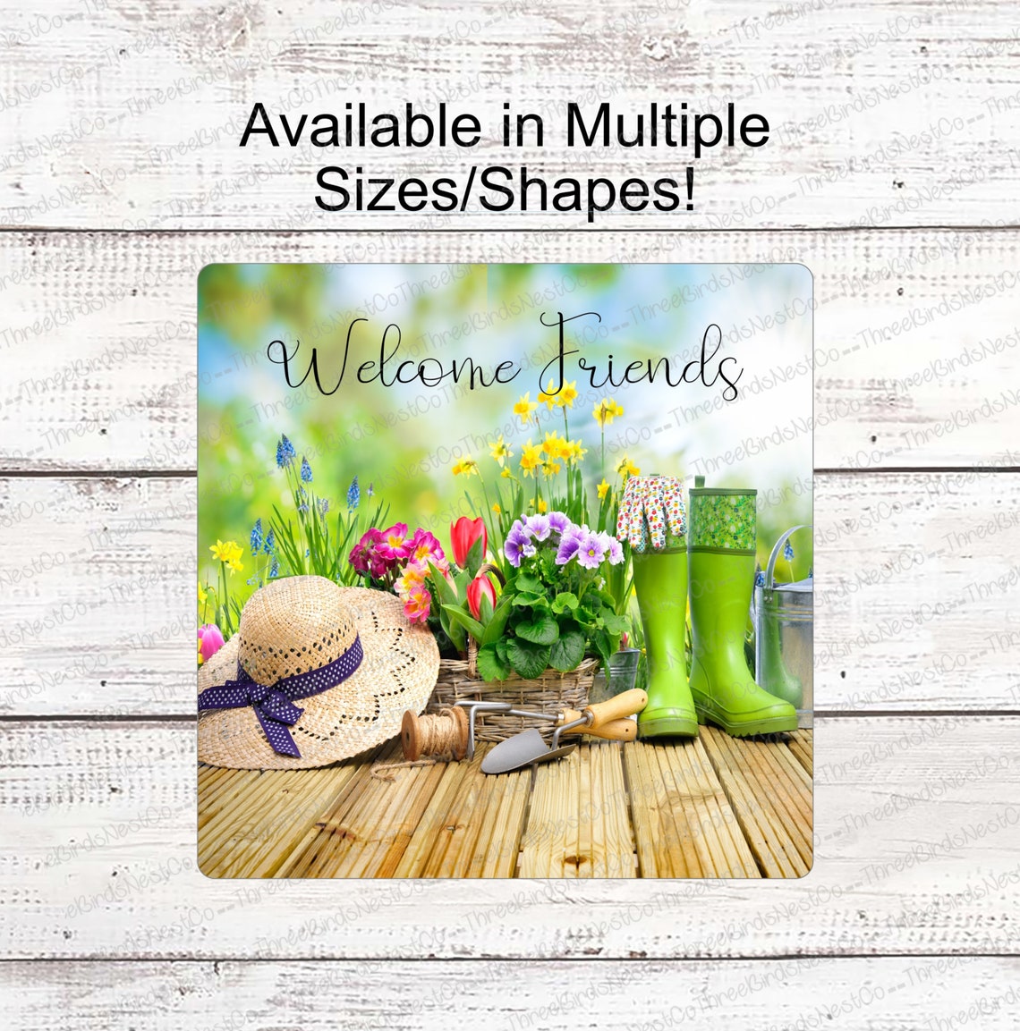 Welcome Wreath Sign Tulip Sign Garden Sign Spring - Etsy India