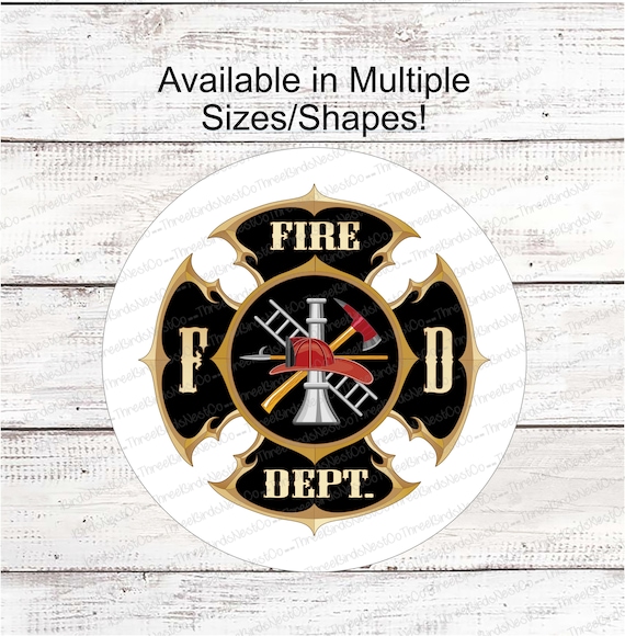 Firefighter Sign Firefighter Shield Thin Red Line | Etsy