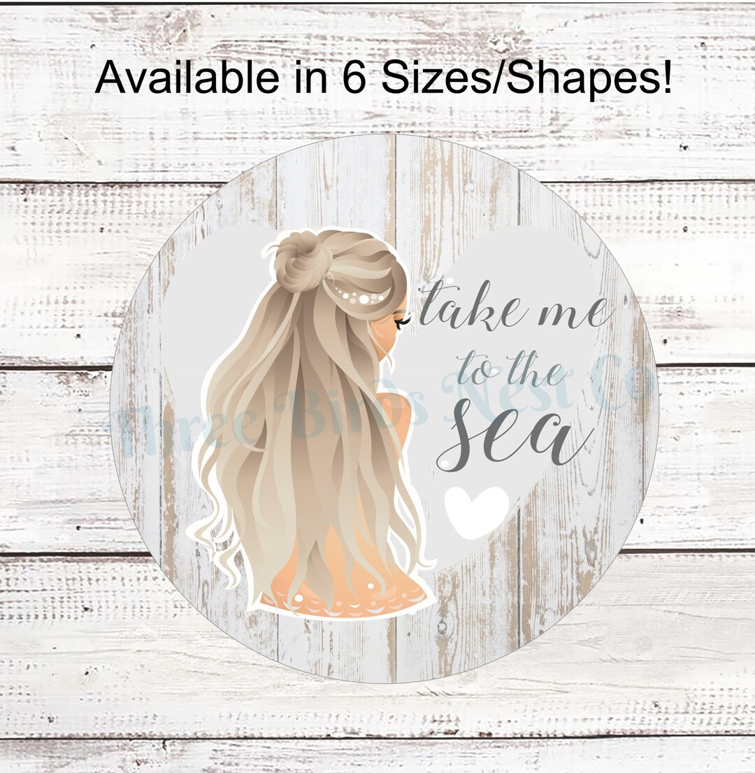 Beach Wreath Sign - Mermaid Welcome Sign - Mermaid Wreath - Mermaid ...