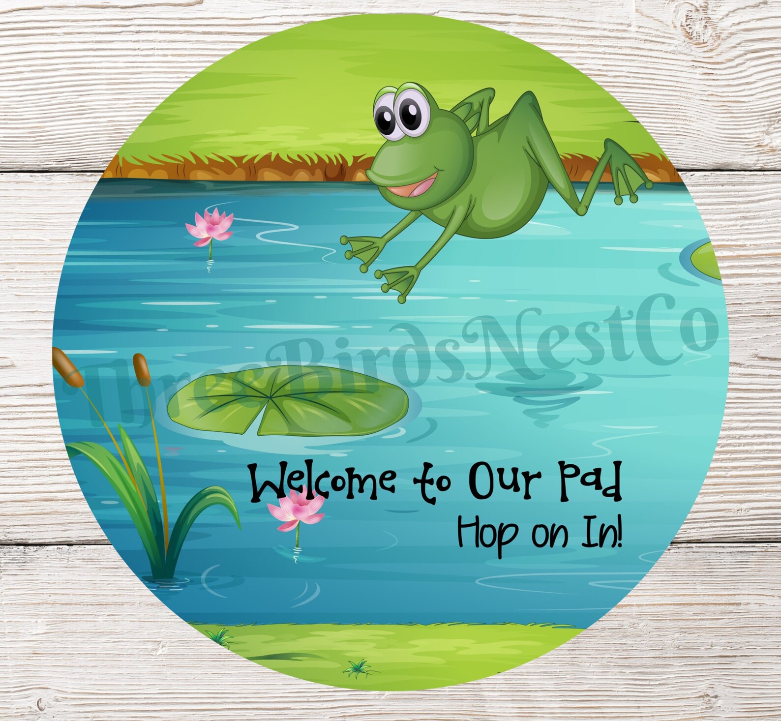 Welcome Wreath Sign Frog Sign Frog Sign for Wreaths - Etsy