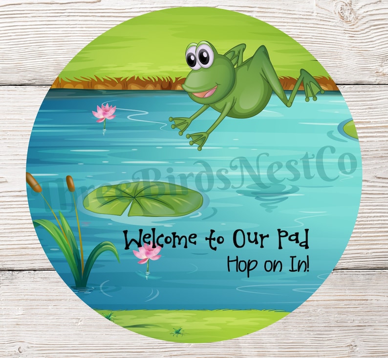 Welcome Wreath Sign Frog Sign Frog Sign for Wreaths - Etsy