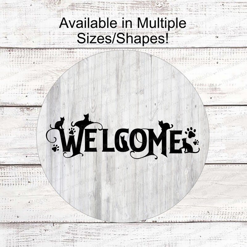 Cat Welcome Sign - Etsy