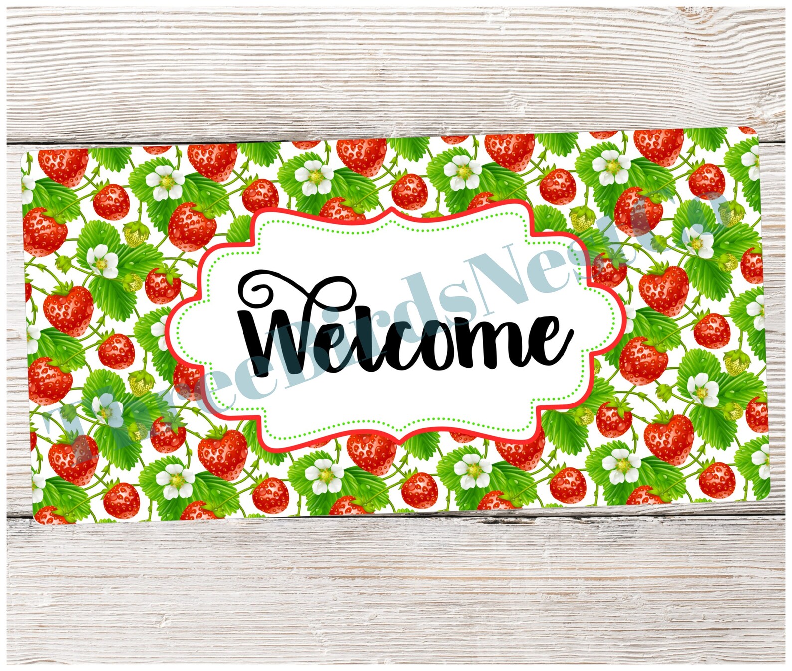 Strawberry Sign Welcome Wreath Sign Strawberries Sign - Etsy