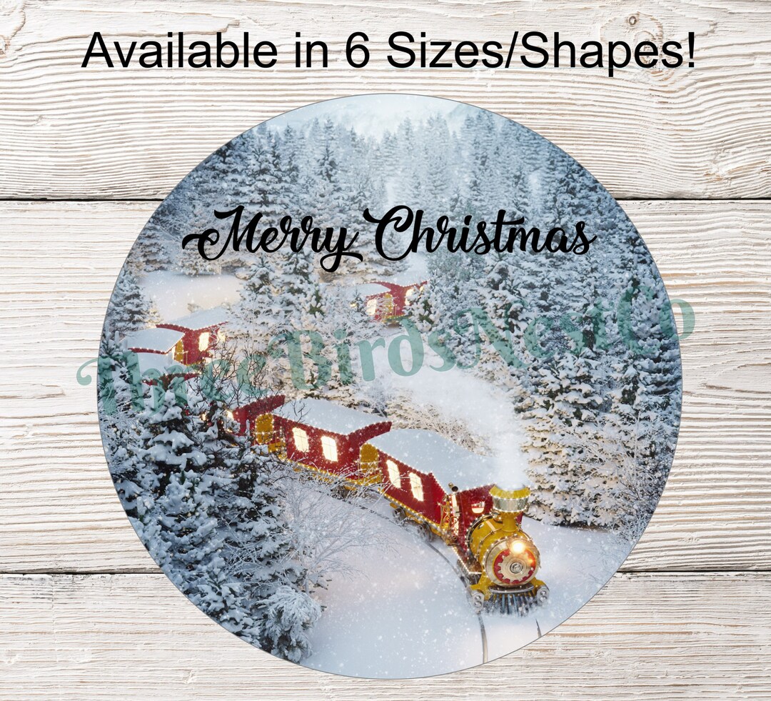 Christmas Wreath Signs Christmas Train Sign Merry - Etsy France