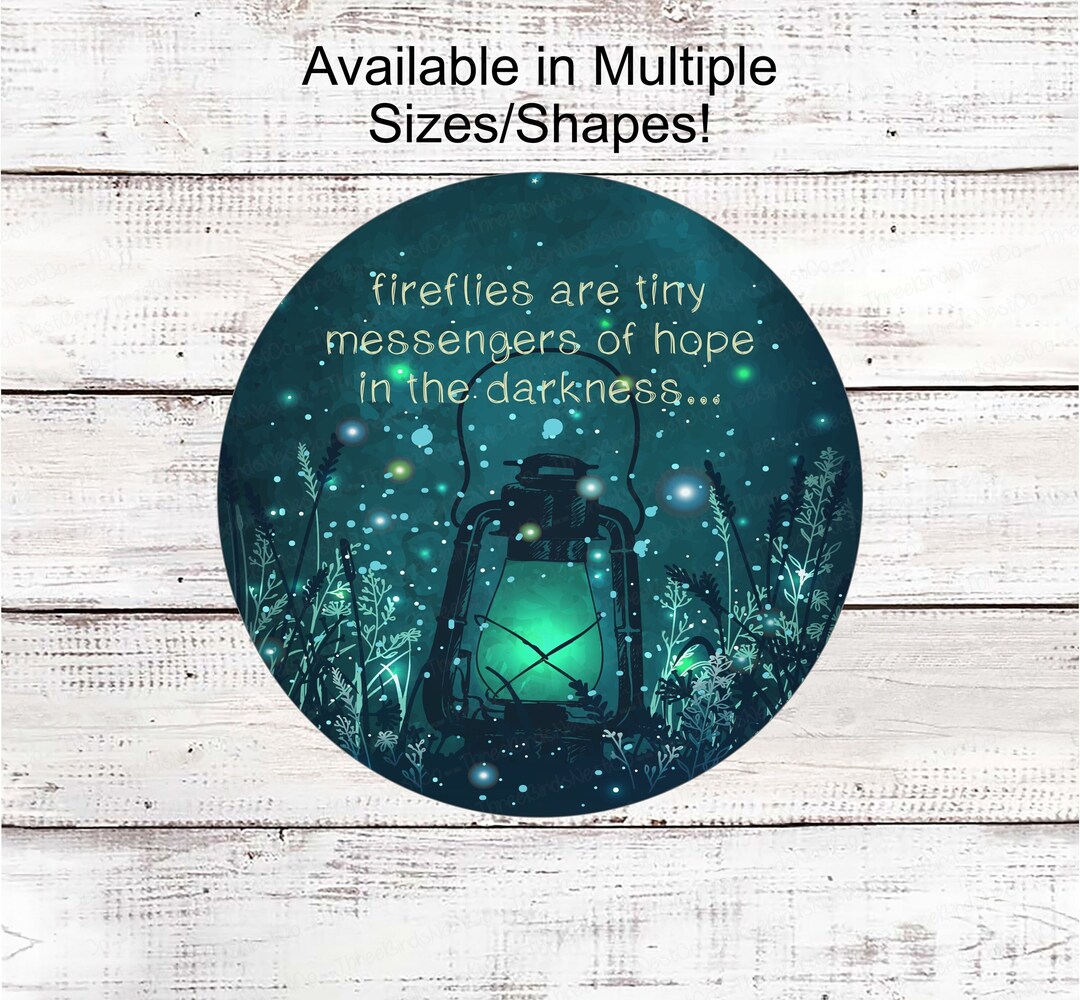 Firefly Sign - Lantern Sign - Inspirational Signs- Welcome Wreath Sign ...