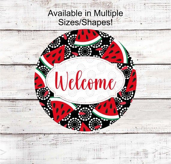 Watermelon Wreath Sign Watermelon Welcome Sign Watermelon - Etsy