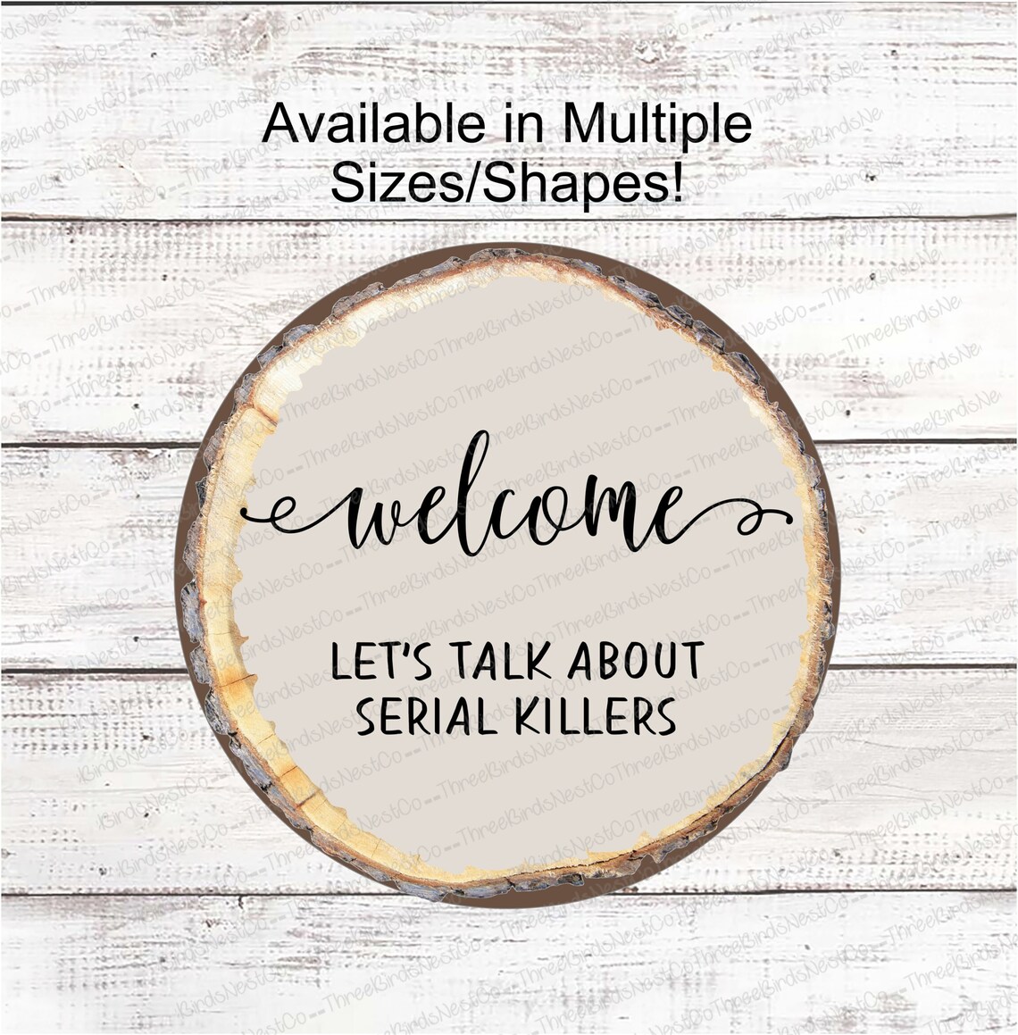 Welcome Wreath Sign Everyday Wreath Serial Killer Sign - Etsy