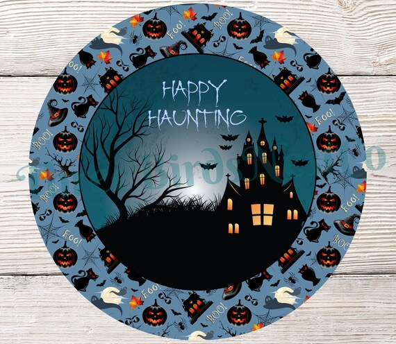 Halloween Signs Haunted House Sign Halloween Wreath - Etsy