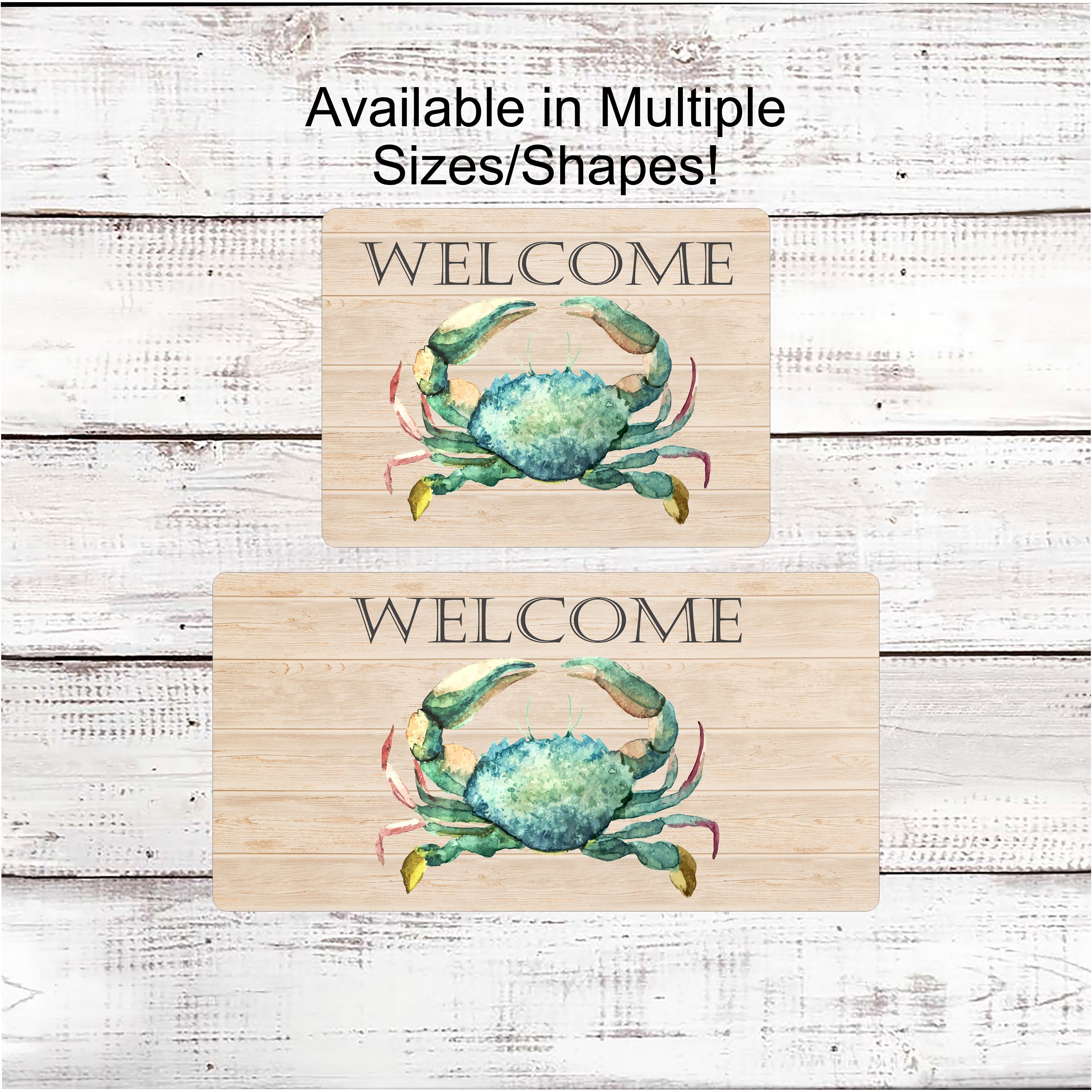Blue Crab Welcome Beach Wreath Sign, River Decor, Beach Lover- B13 - Etsy