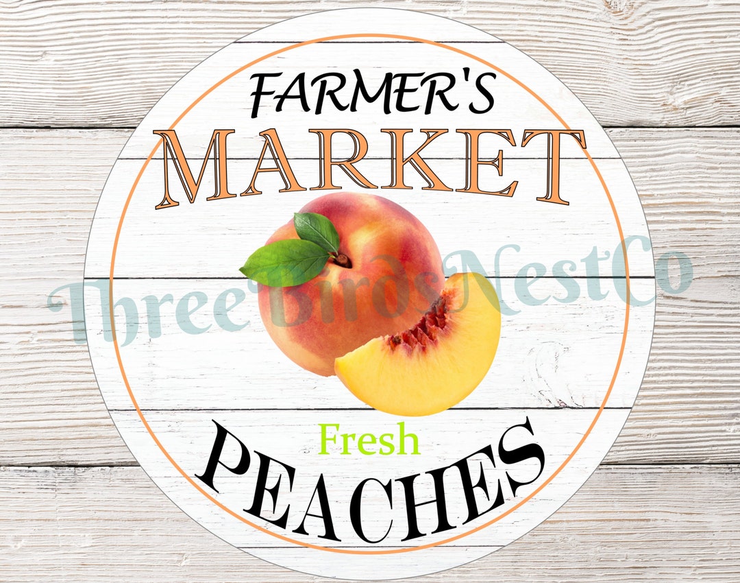 Farmers Market Peaches Farmers Market Sign Welcome Wreath - Etsy