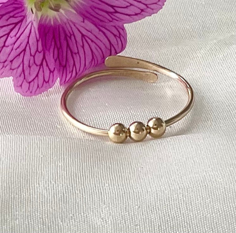 Gold Fidget Ring Anxiety Ring 14k Gold Filled Spinner Ring - Etsy UK