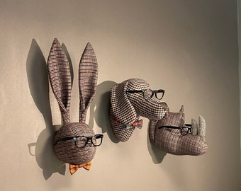 Rabbit Head Wall Decor - Etsy