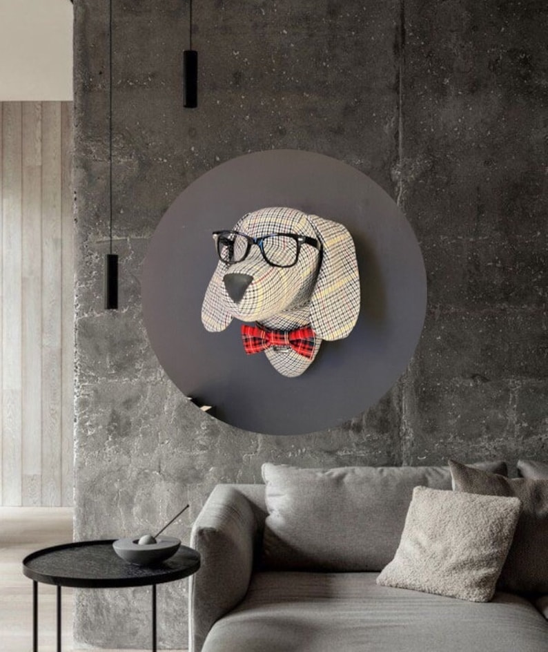 Dog Head, Wall Decor, Home Decor, Animal Head, Dog Figure, Home Gift ...