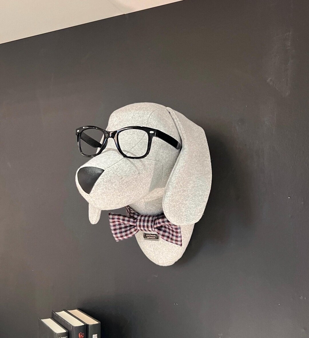 3d Dog Head, Wall Decor, Home Decor, Animal Heads, Gray Dog Figure ...