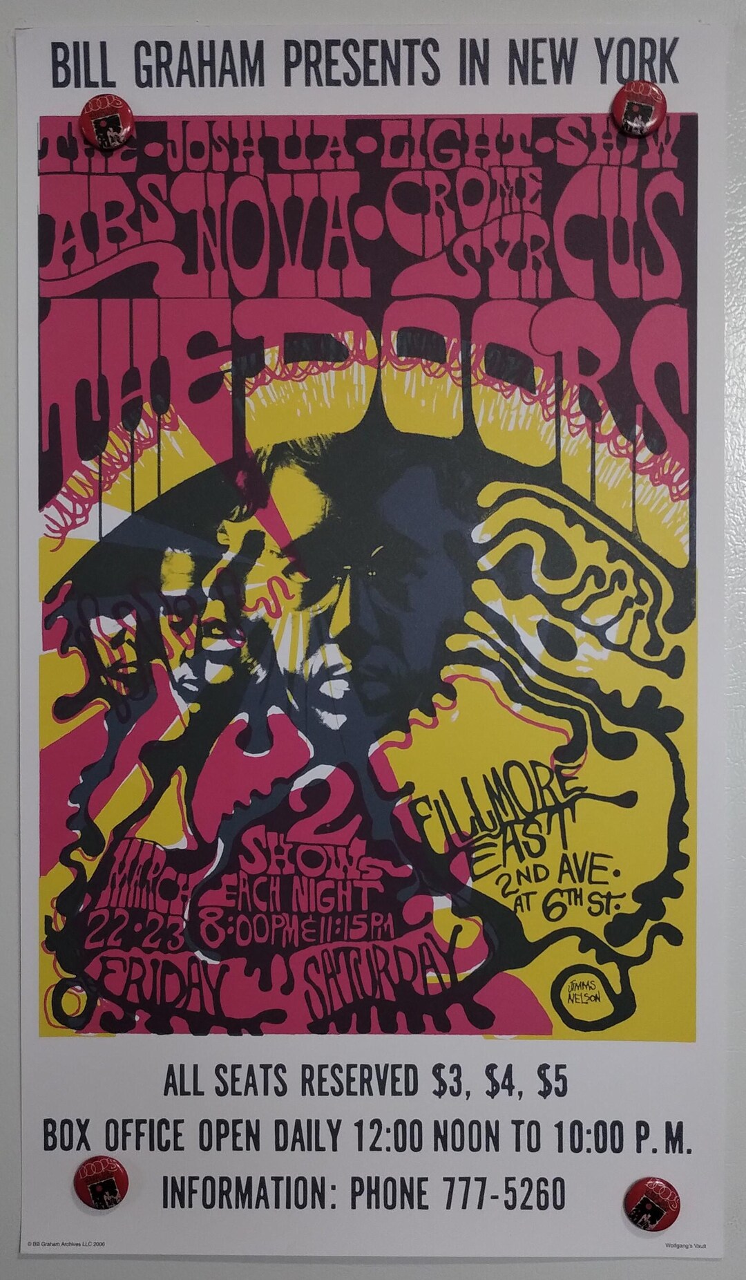 Poster the Doors Ars Nova Bill Graham Fillmore East First Print Poster ...