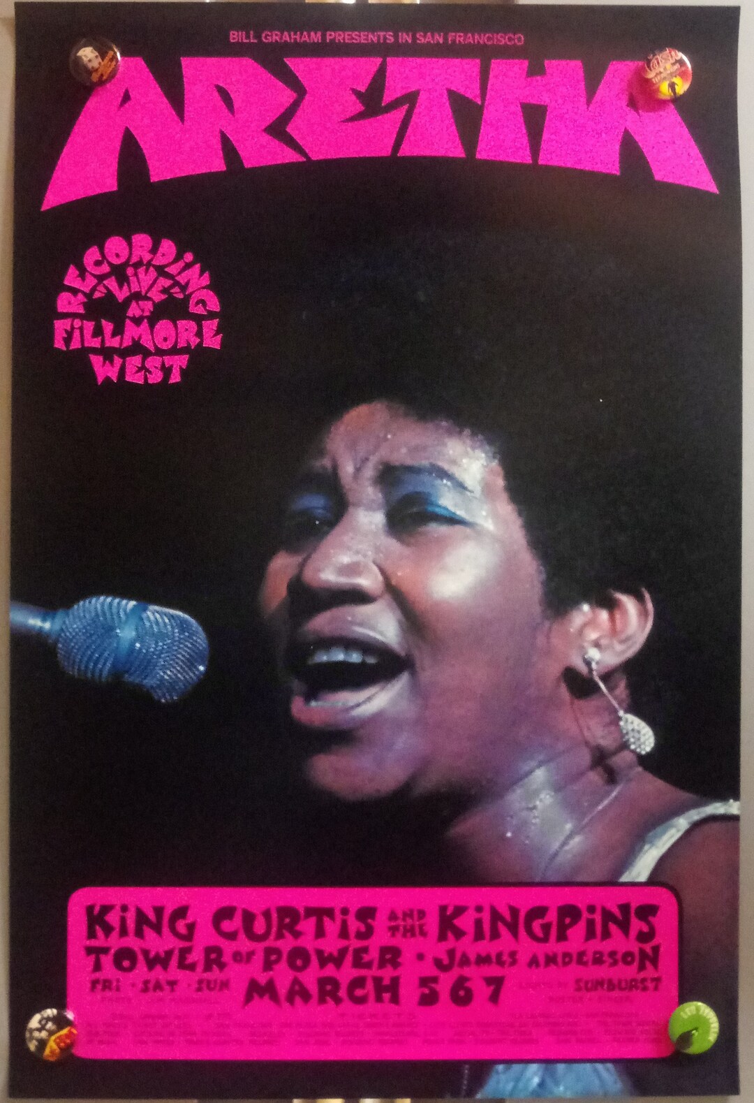 Poster Aretha Franklin BG272 Bill Graham Fillmore West First Print 1971 ...