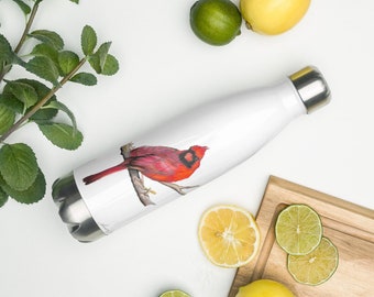 Cardinal Water Bottle With Personalized Name - Etsy