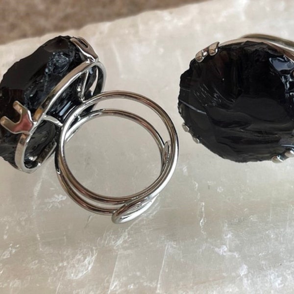 Rough Gemstone Ring - Etsy