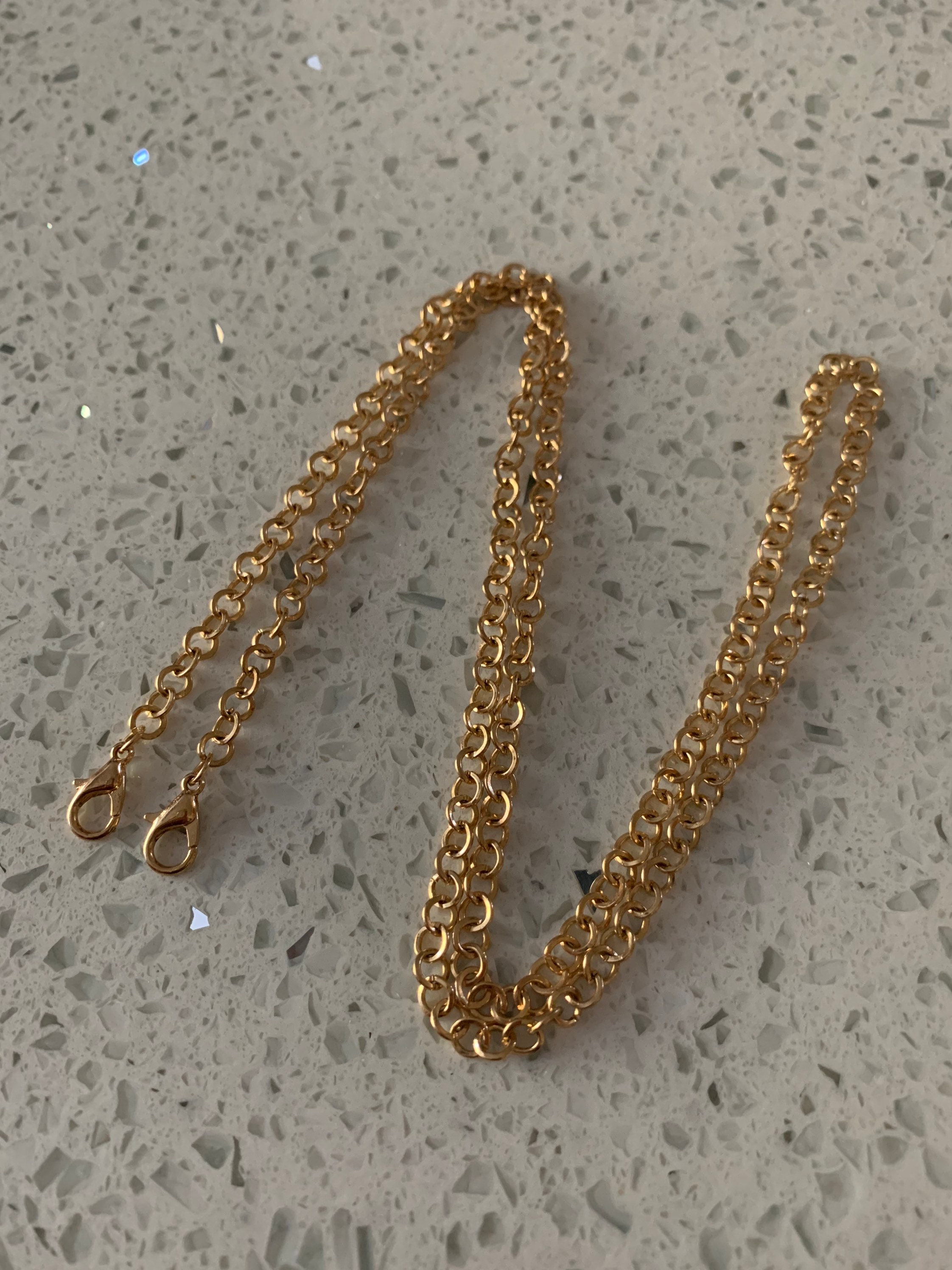 Gold or Silver Colored Metal Chain Mask Holder - Etsy