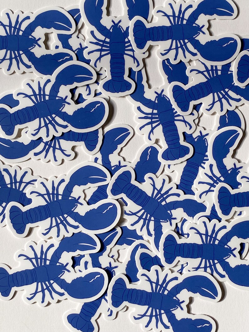 Blue Lobster Waterproof Sticker | Durable Vinyl Decal | Lobster ...